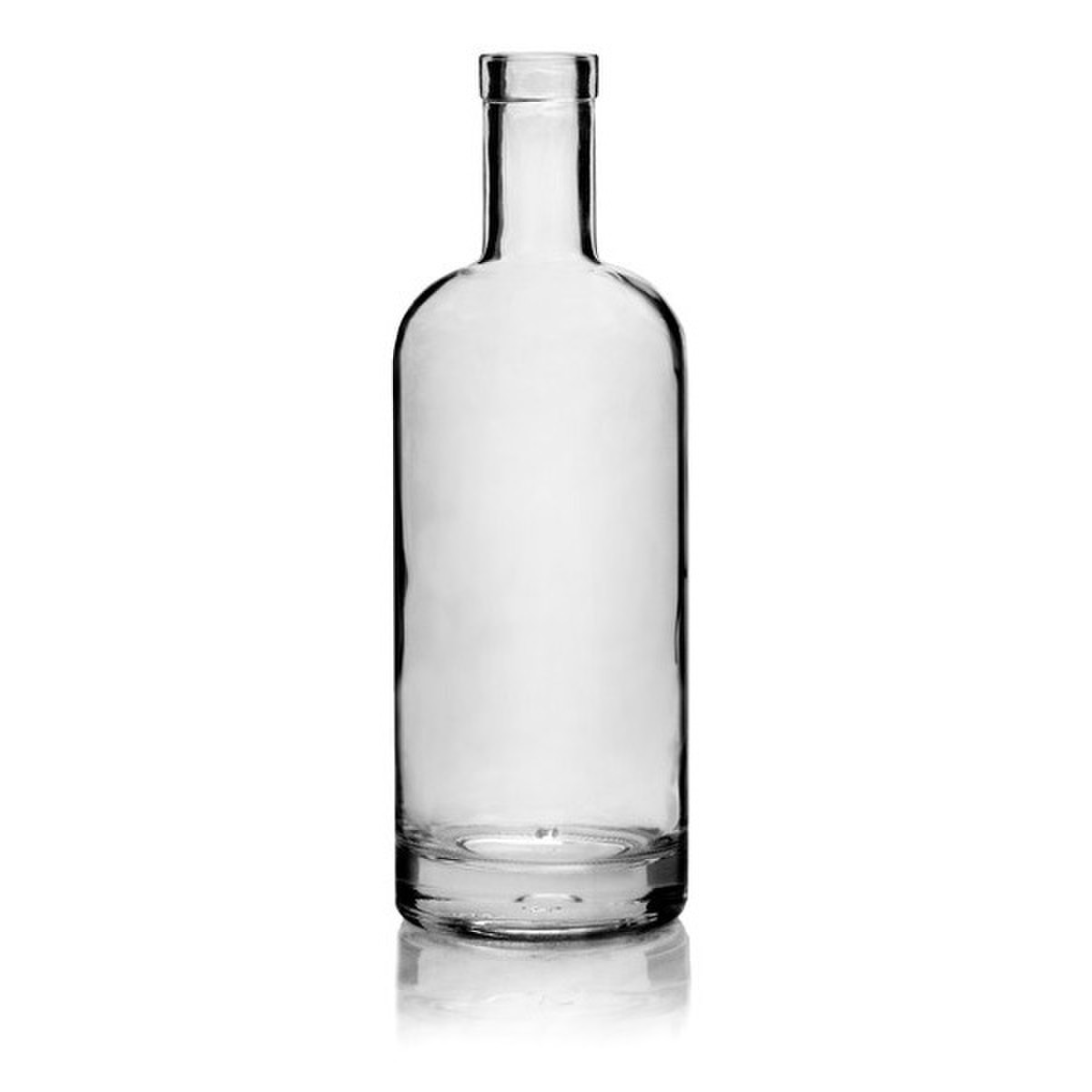 750 ML LIQUOR BOTTLE 21.5 MM NECK FINISH CLEAR GLASS NORDIC